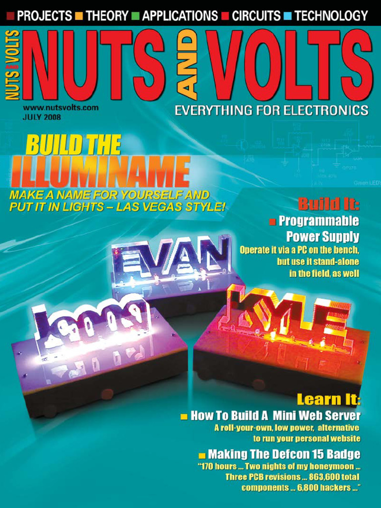 Nuts and Volts 2008-07 | PDF | Microcontroller | Computer Memory