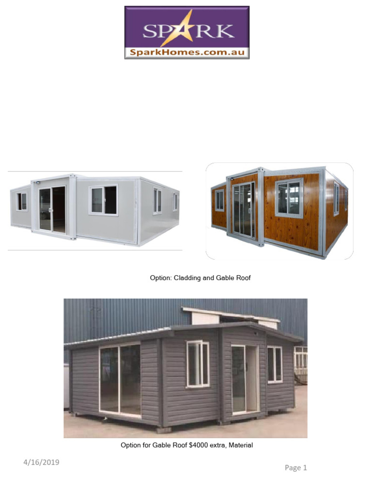 Spark Expandable 4 Bedroom Home 20 SQM 071121 | PDF | Bathroom | Flooring