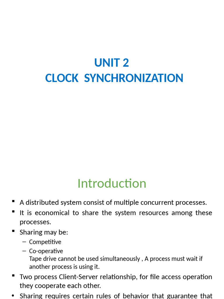 Synchronization-Unit 2 | PDF | Clock | Synchronization