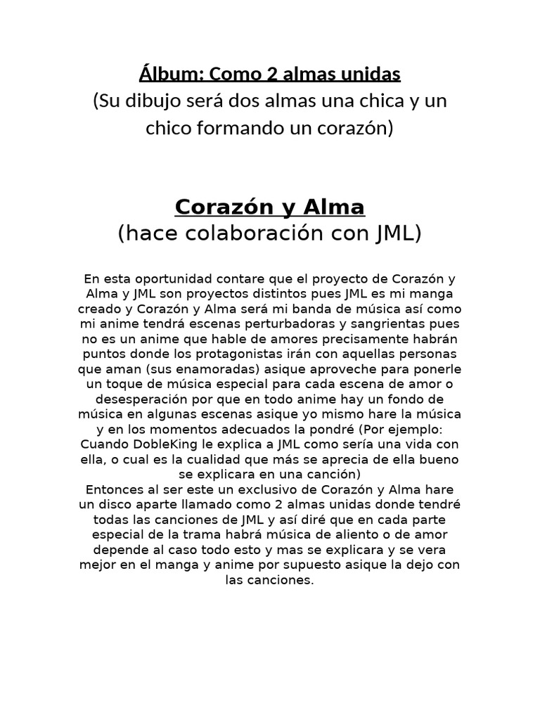 Album JML y Corazon y Alma | PDF | Amor