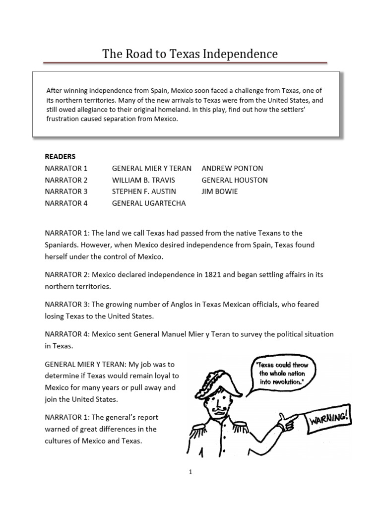 The Road to Independence | PDF | Mexican Texas | Battle Of The Alamo