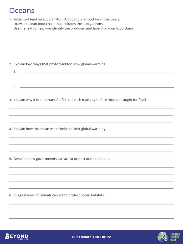 Oceans Extension Questions | PDF