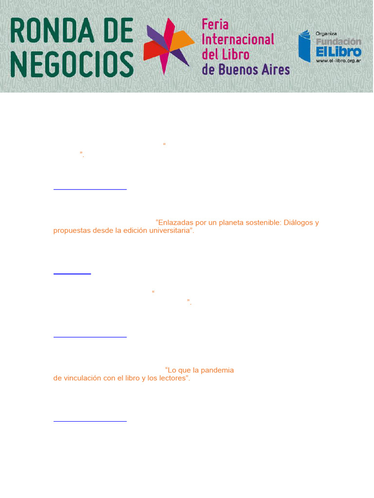 Programa de Actividades | PDF