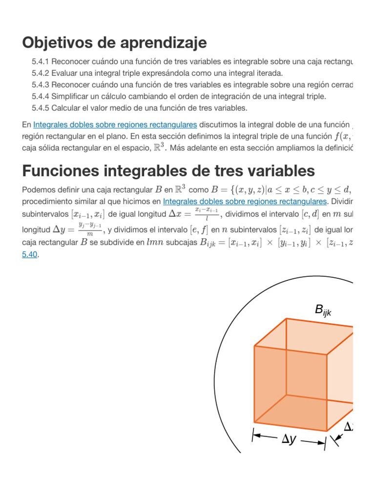 5.4 Integrales Triples - Cálculo Volumen 3 - OpenStax | PDF | Integral ...
