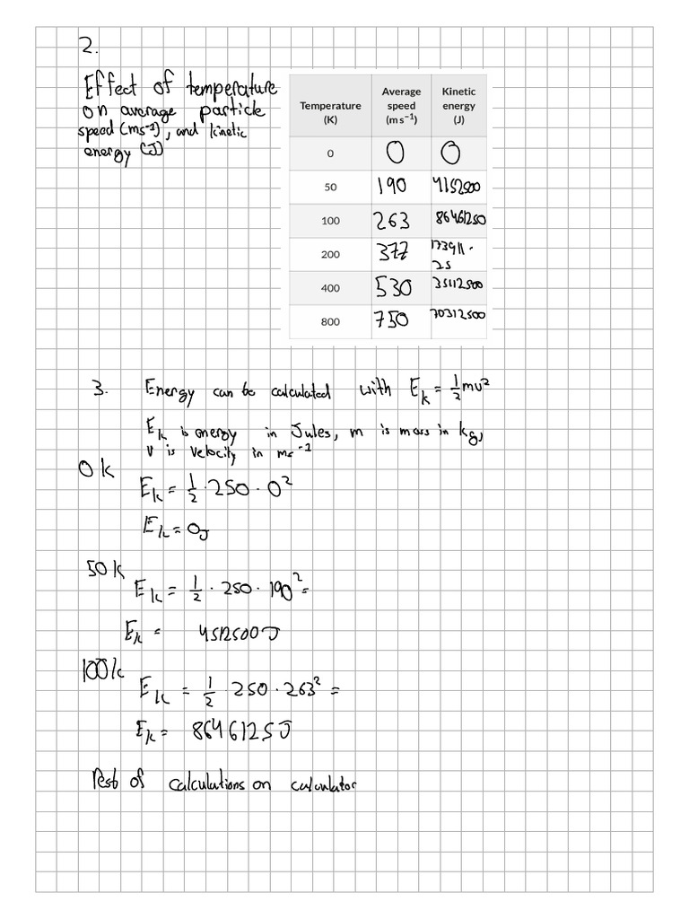 Activity Temperature and Kinetic Energy 1.1.B | PDF