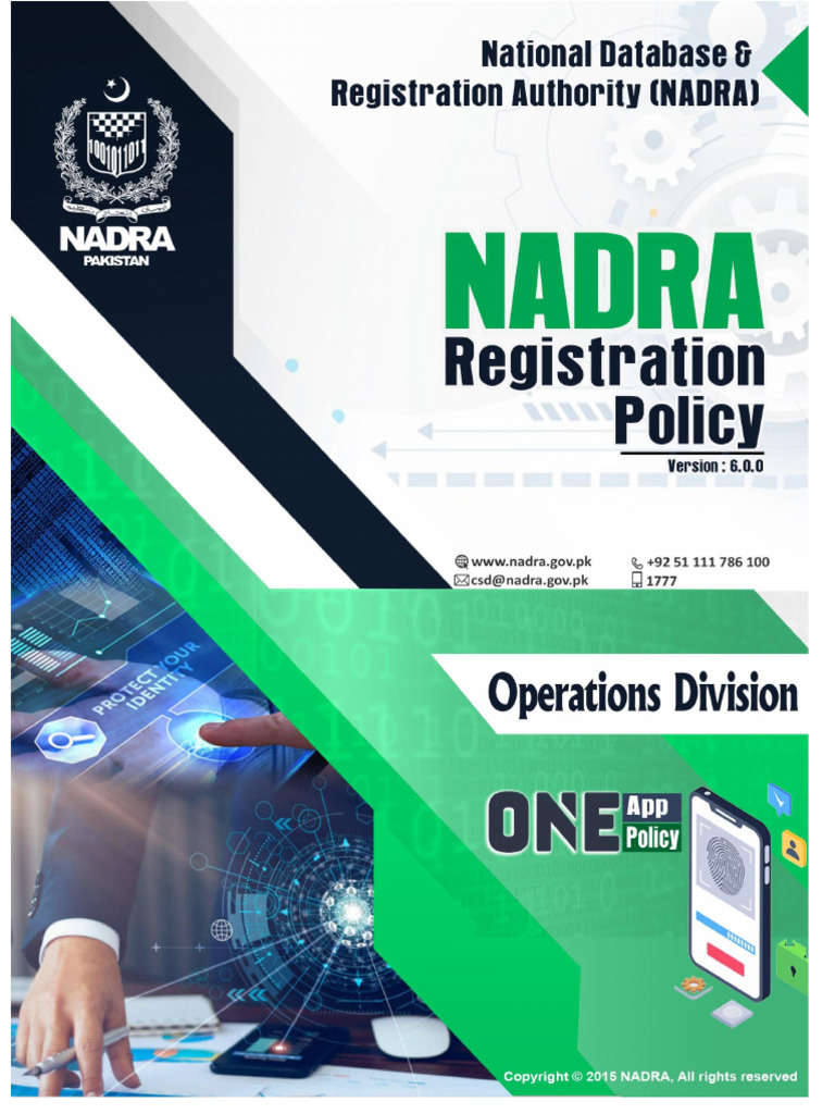 NADRA Registration Policy RP-6.0.0 | PDF | Identity Document | Birth ...