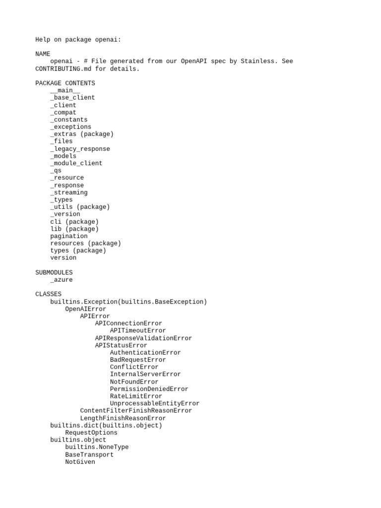 Pydocopenai Pdf Boolean Data Type Class Computer Programming