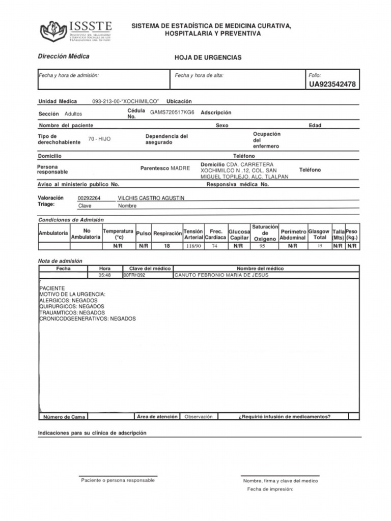 Receta-Del-Issste-Para-Daniela-Nuevo-Actualizado 3 | PDF