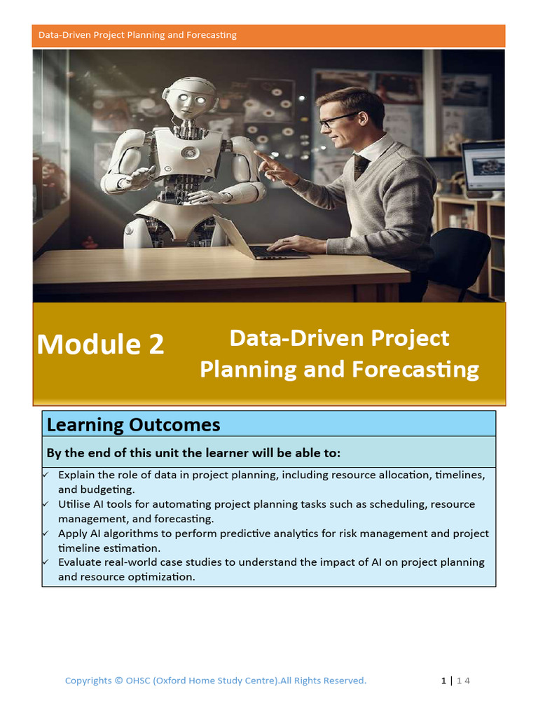 Module 2 Data-Driven Project Planning and Forecasting | PDF | Artificial Intelligence ...