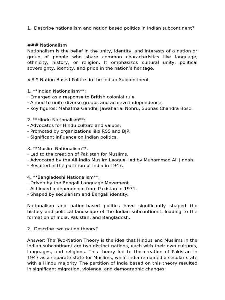 Emergence of Independent Bangladesh | PDF | Indian Nationalism ...