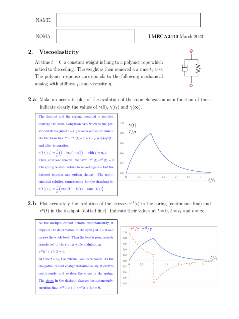 Lmeca2410 Ve March23 Sol | PDF | Applied And Interdisciplinary Physics | Continuum Mechanics