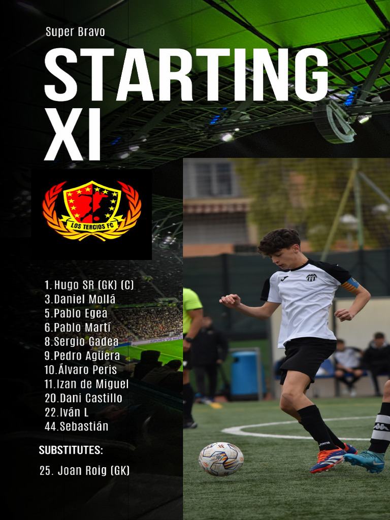 Green Modern Football Starting Line Up Instagram Story | PDF