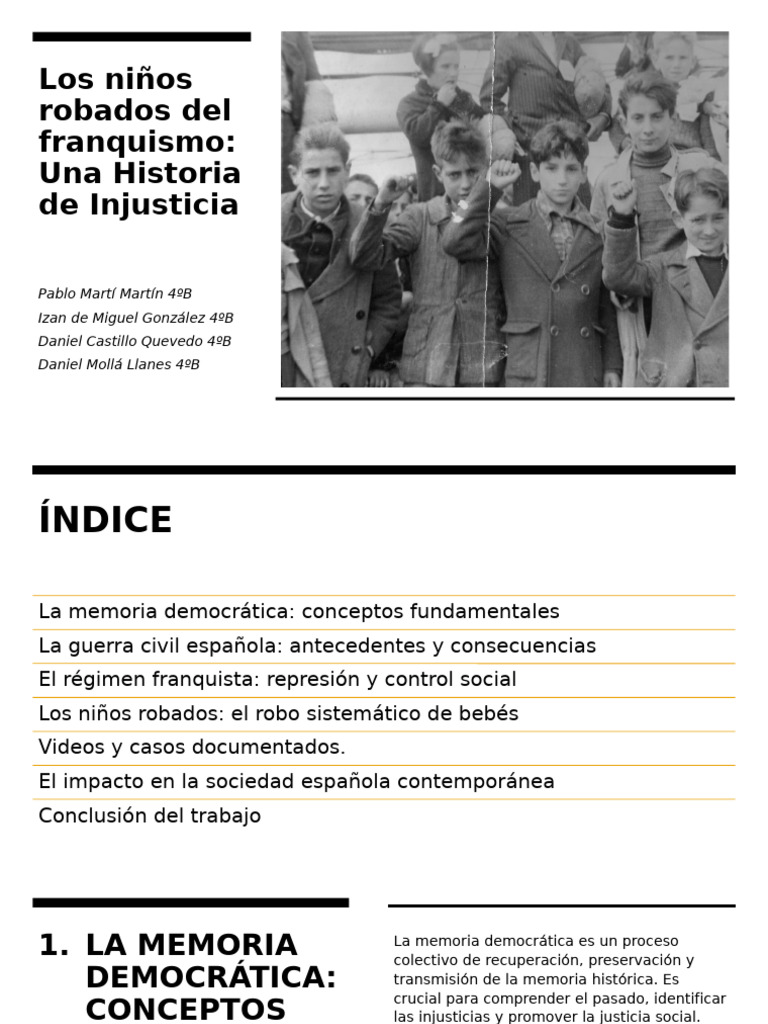 Niños Robados del Franquismo: Injusticia | PDF | España franquista ...