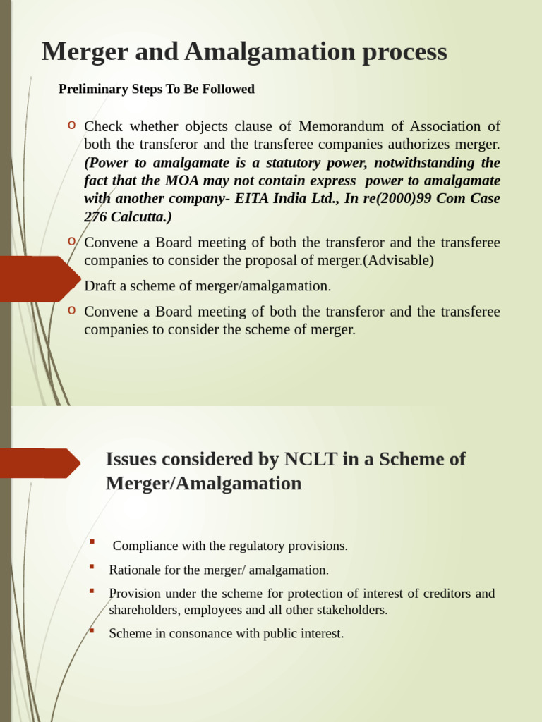 Process of Merger and Amalgamation | PDF | Consolidation (Business ...