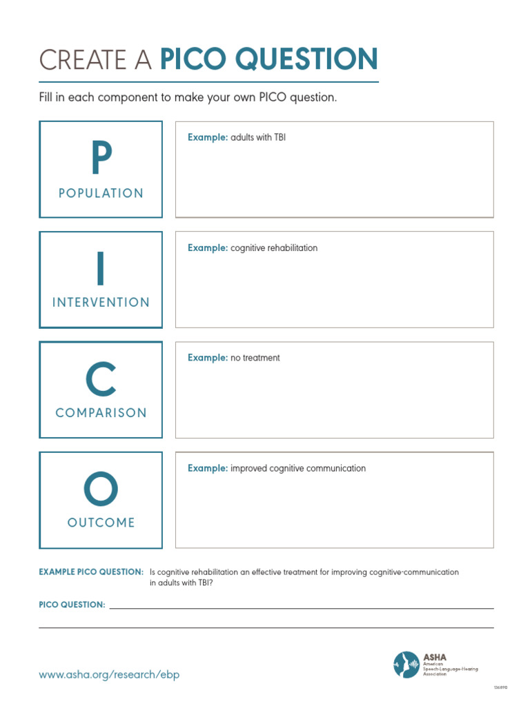 Crafting PICO Questions for Research | PDF