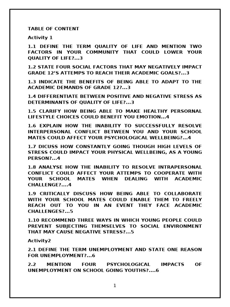 Katlego Nduze Source Based Task 2025 | PDF | Unemployment | Stress ...