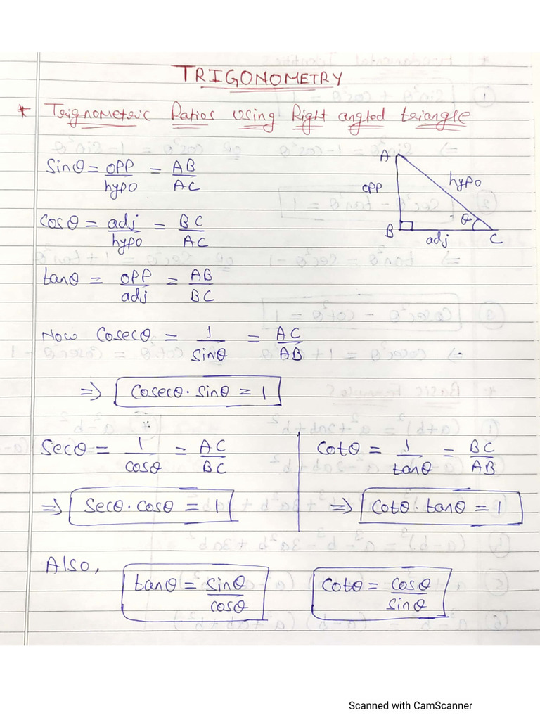 Chapter - 1 (Trigonometry) (Part 1) | PDF