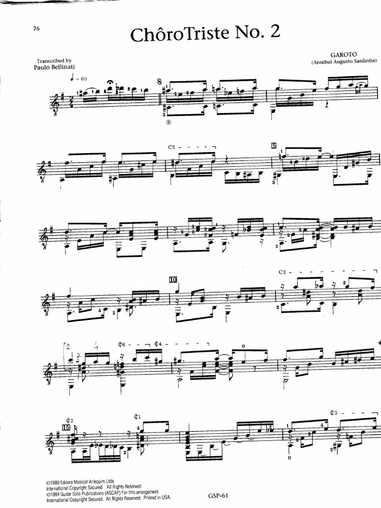 A.A.S (Garoto) - Choro Triste No.2 | PDF