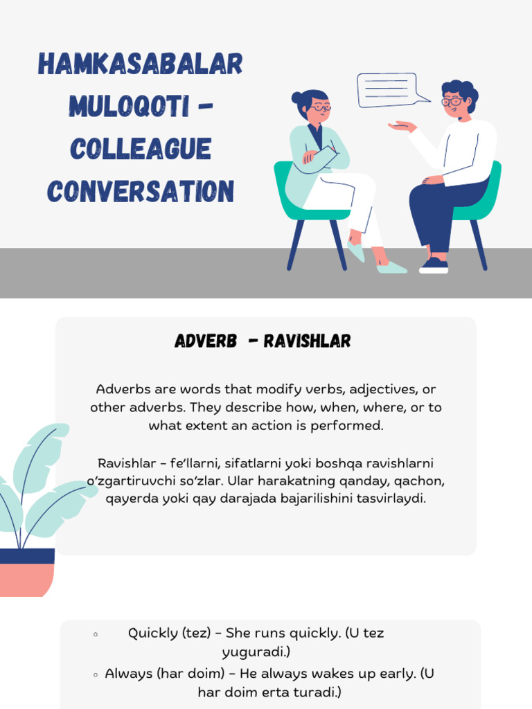 Colleague Conversation - PPTX 20250305 135942 0000 | PDF | Adjective ...