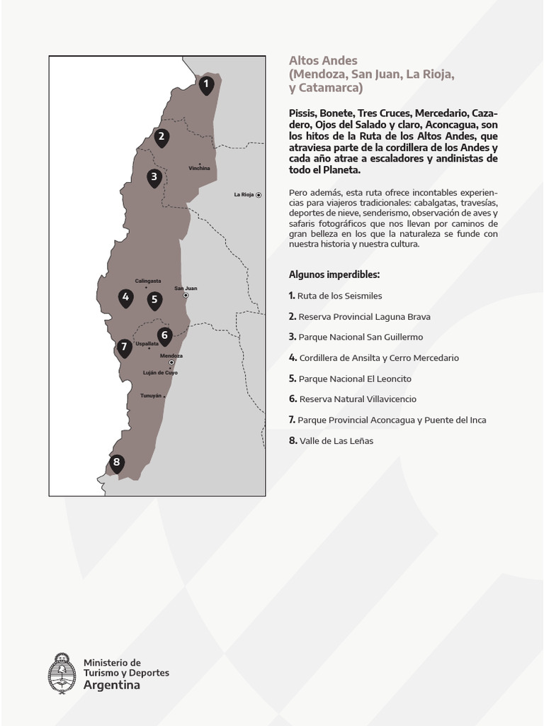 Folleto de la Ruta de los Altos Andes | PDF