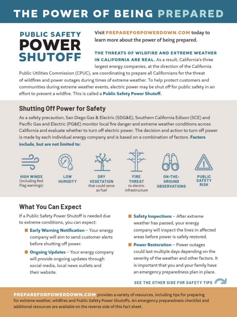 Shutting Off Power For Safety | PDF