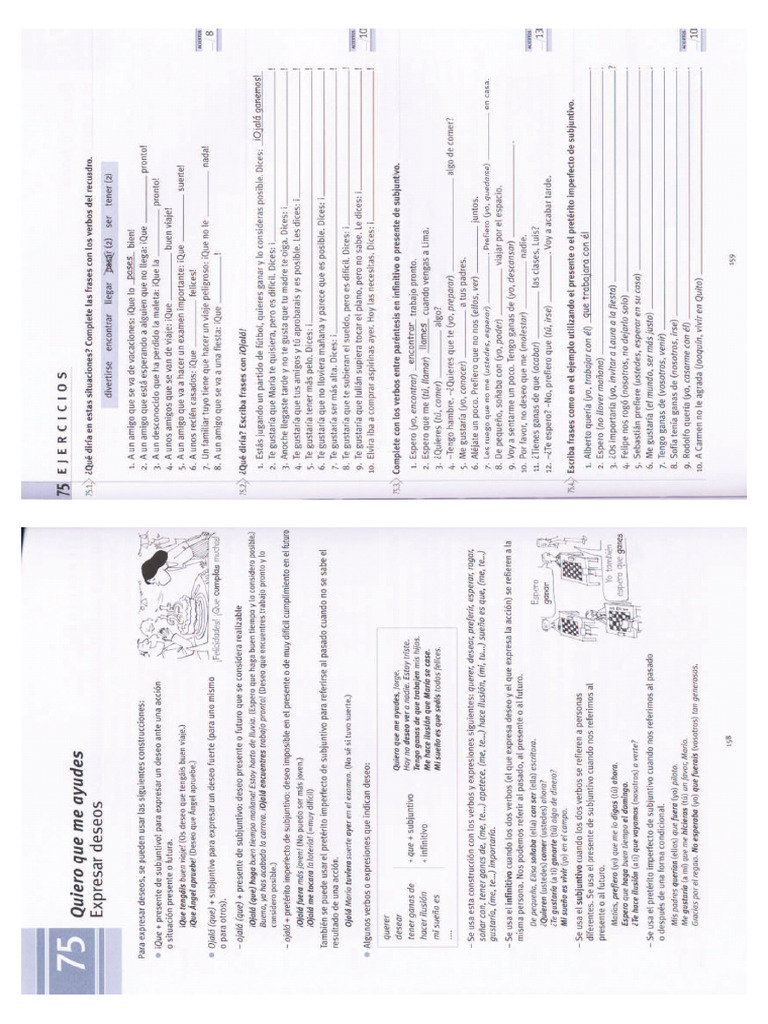 A3 - Deseos - Tema 75 - Gramática de uso del español b1-b2.pdf) | PDF
