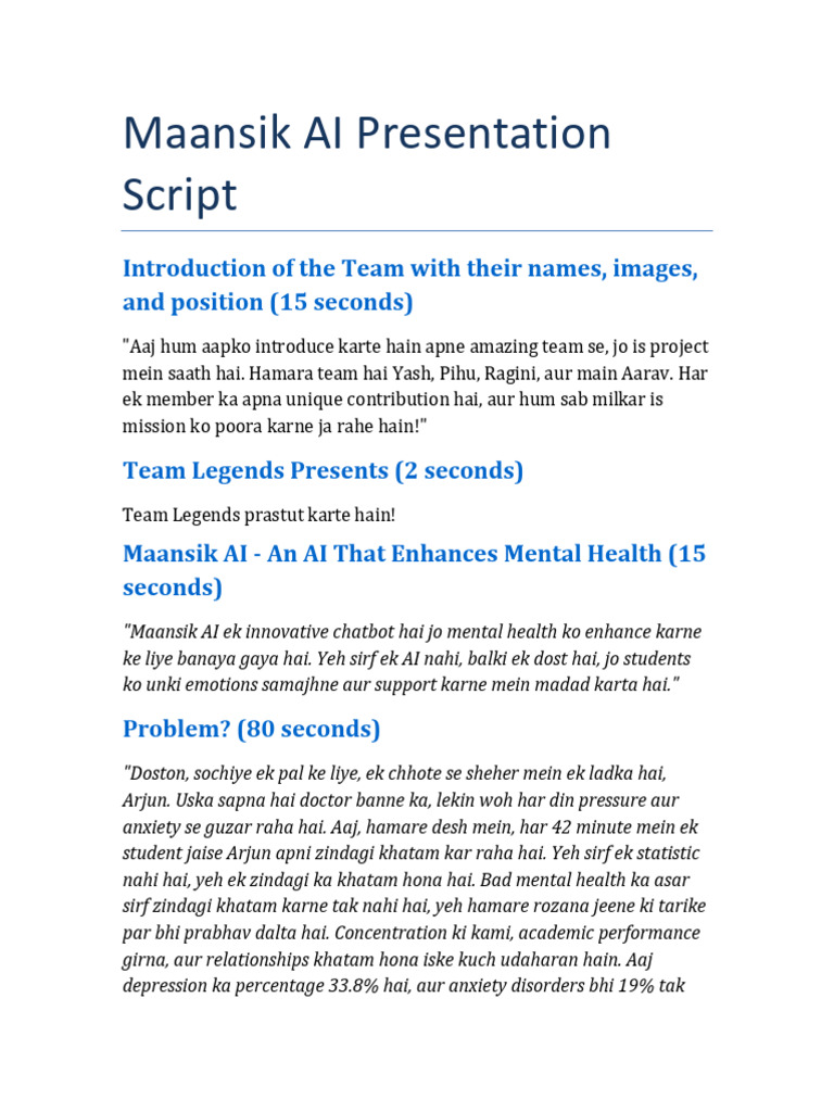 maansik_ai_presentation_script | PDF | Cloud Computing | Information Technology