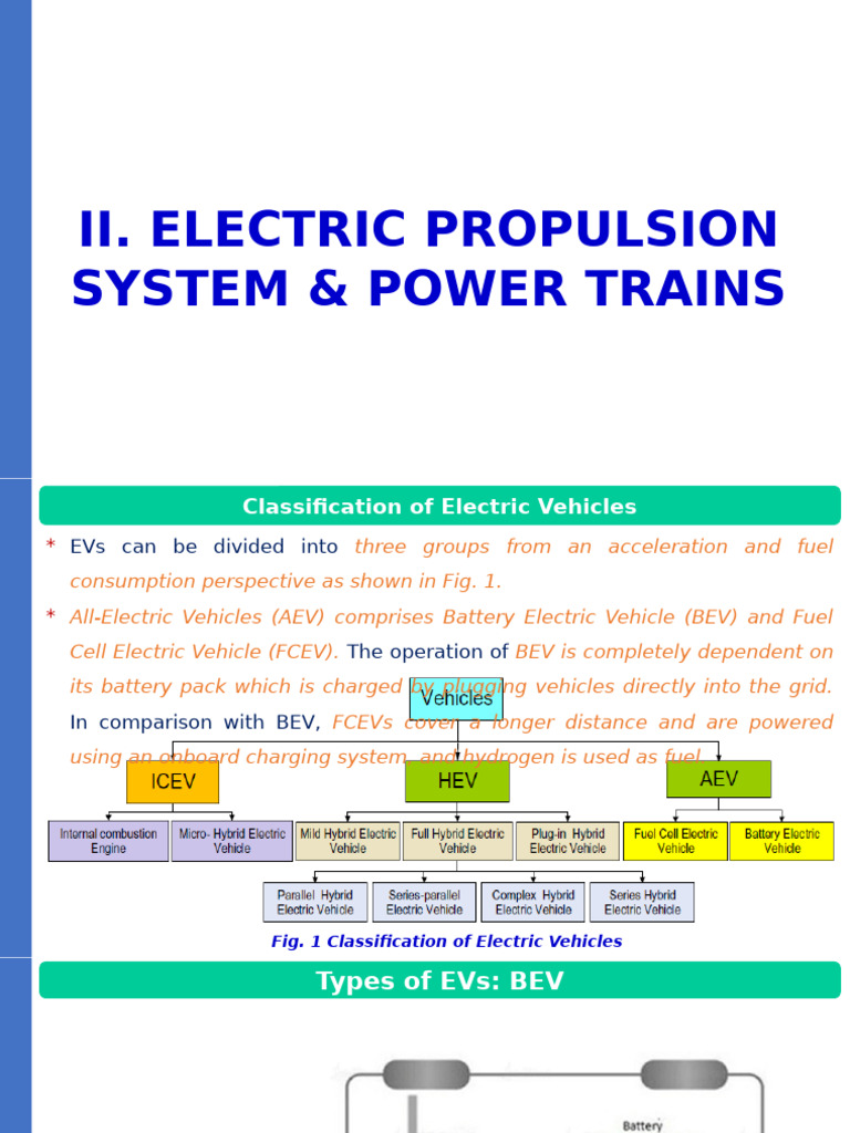 Electric Vehicle Propulsion Systems Overview | PDF | Electric Motor ...