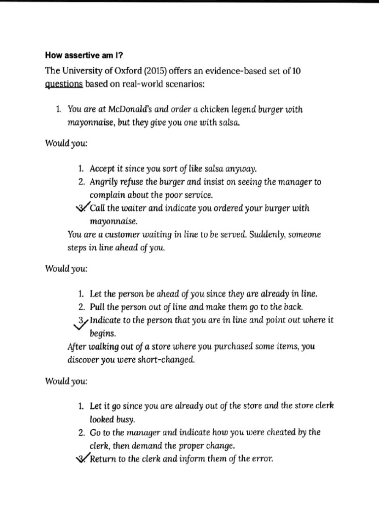 Understanding Assertiveness Styles | PDF