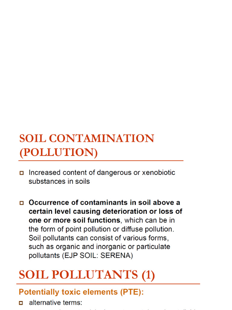 Soil Pollution Prevention & Remediation | PDF