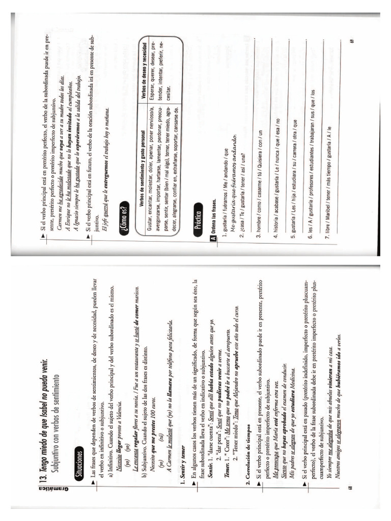 A3 Verbos de Sentimiento - Tema 13 - Aprende Gramática y Vocabulario 4-B2 PDF | PDF