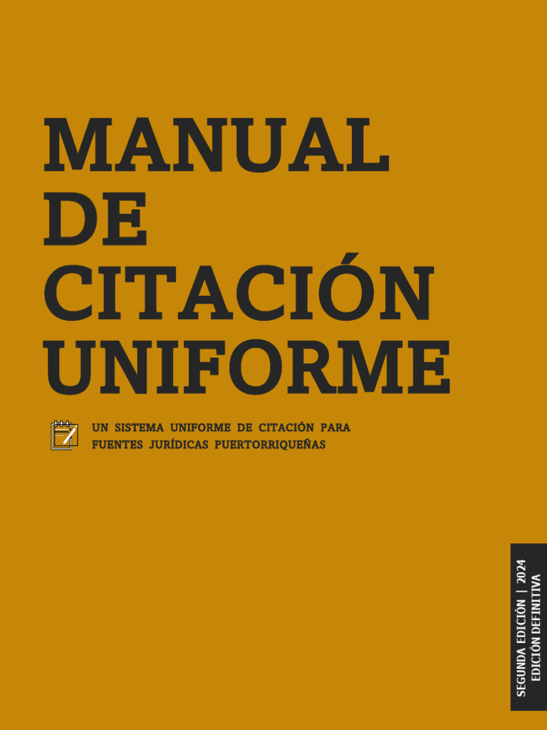Manual de citación uniforme - 2da edición | PDF | Fuentes del derecho ...