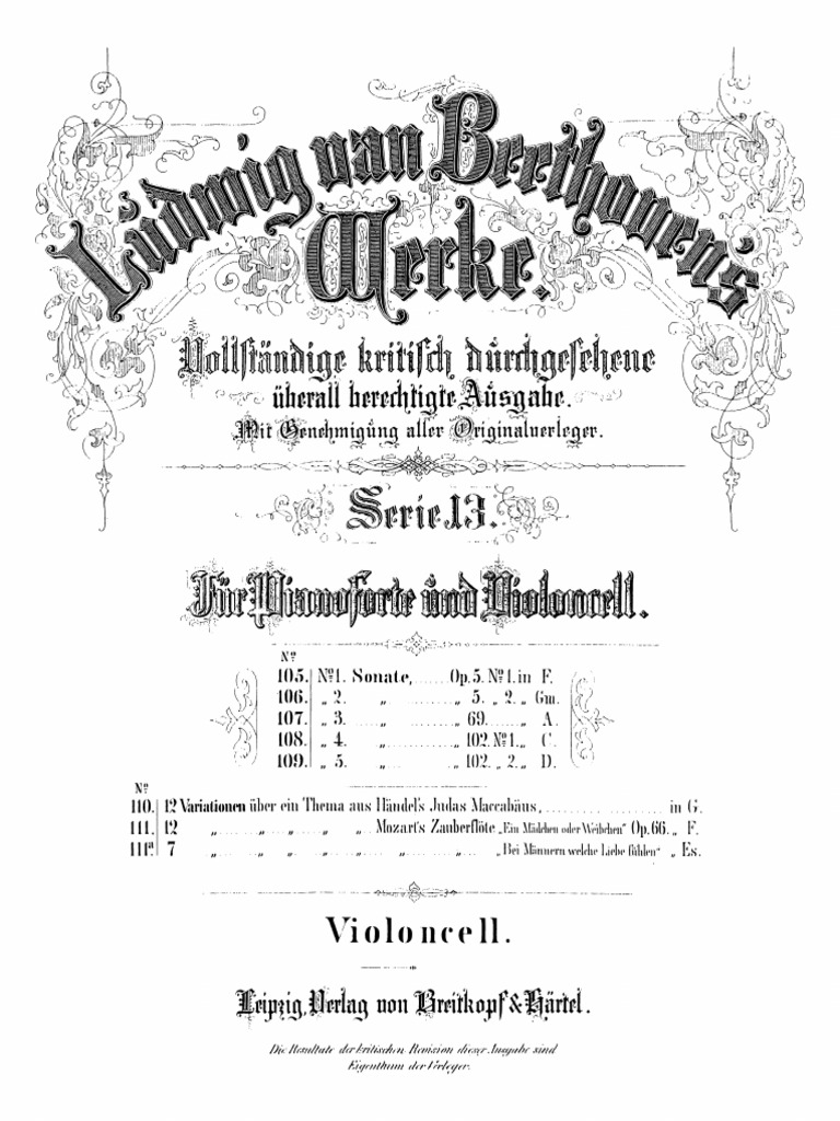 Beethoven Cello Sonata 4 | PDF