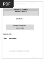 Ems Grade 8 Term 1 Controlled Test Question JTG 2024 | PDF | Debits And ...