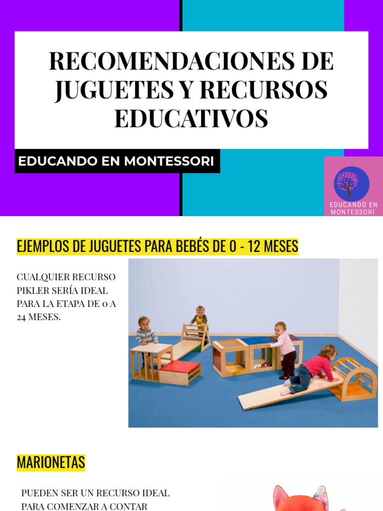 JUGUETES Y RECURSOS EDUCATIVOS montessori | PDF