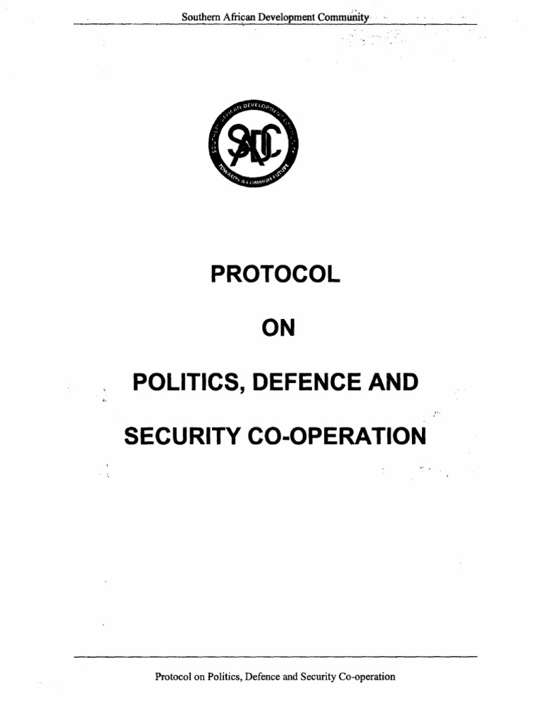 Protocol On Politics Defence and Security20001 | PDF
