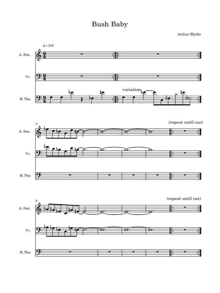 Bush Baby by Arthur Blythe Analysis | PDF