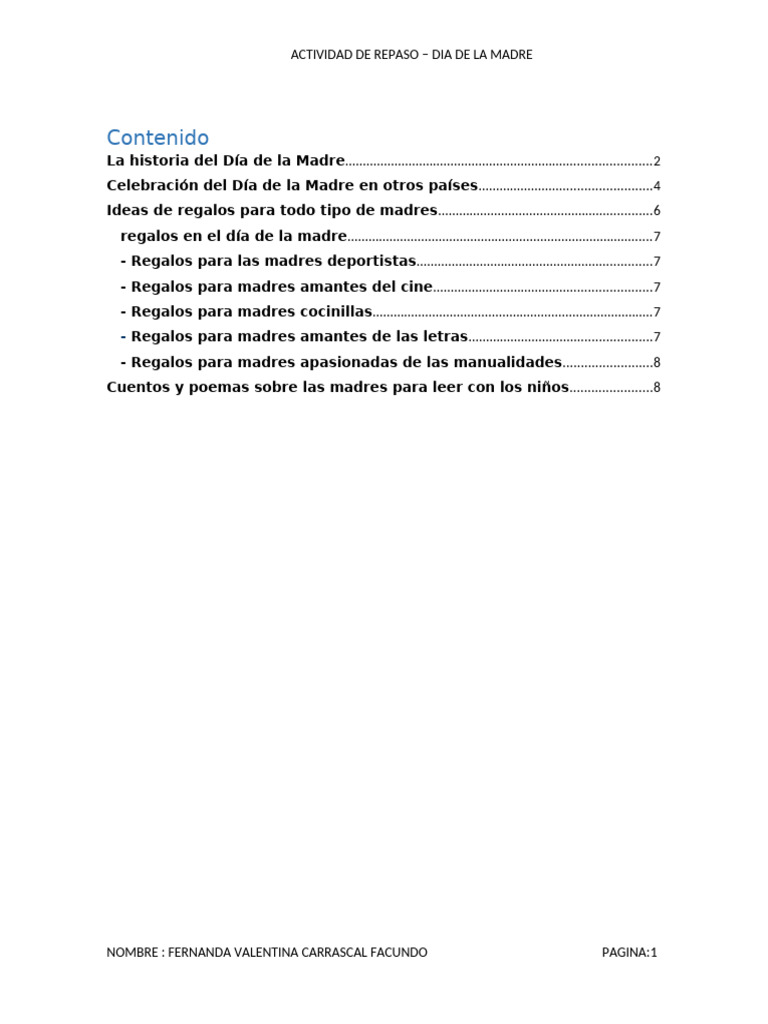 Dia de La Madre | PDF