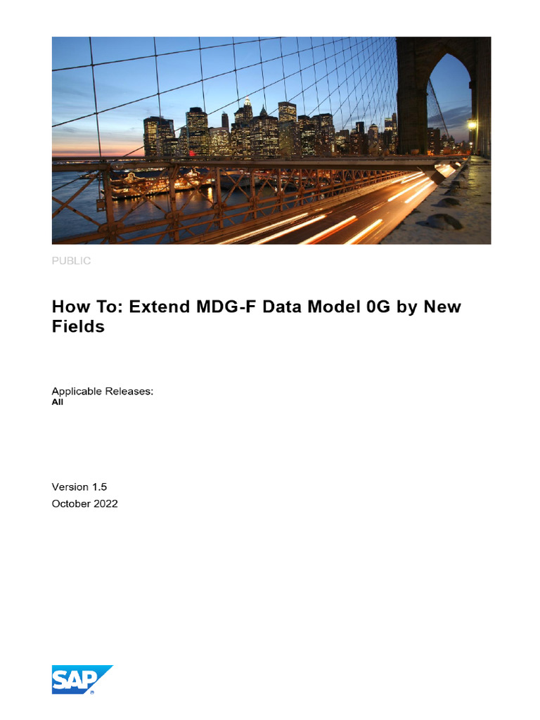 Extend Data Model 0G by New Fields in Master Data Governance For Financials | PDF