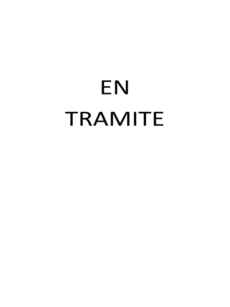 En Tramite | PDF