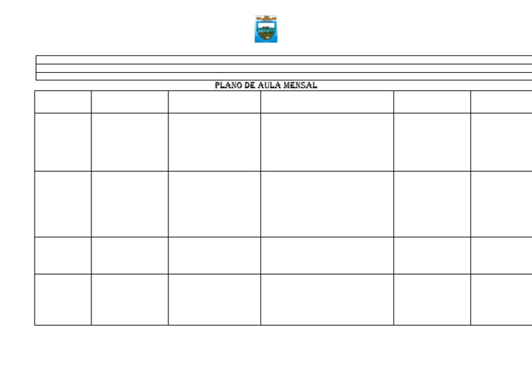Plano de Aula Mensal para Educação | PDF