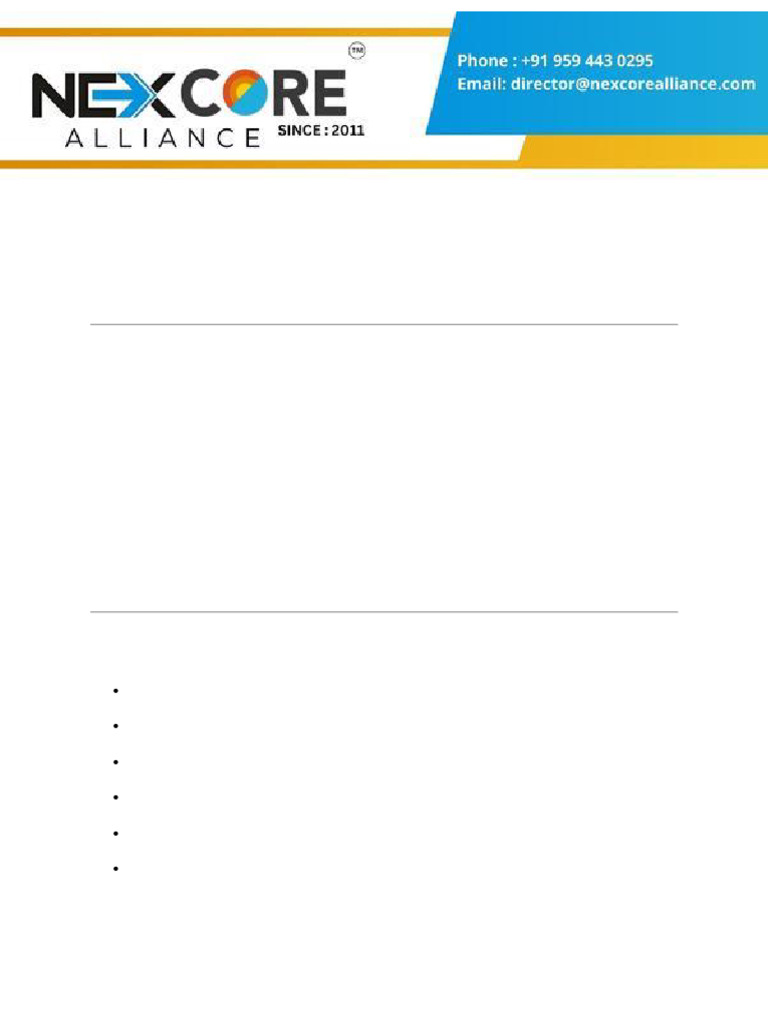 Nexcore It JD | PDF | Cloud Computing | Mongo Db