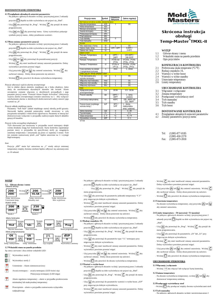 Tmxlii Quickguide v1.0+ (English) + PL | PDF