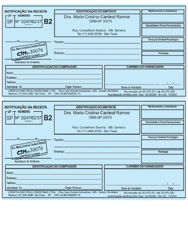 Receita Azul (B2) SP | PDF