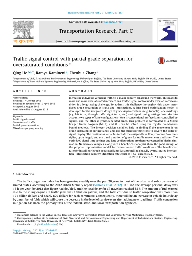 2016 - He - Traffic Signal Control With Partial Grade Separation For Oversaturated Conditions ...