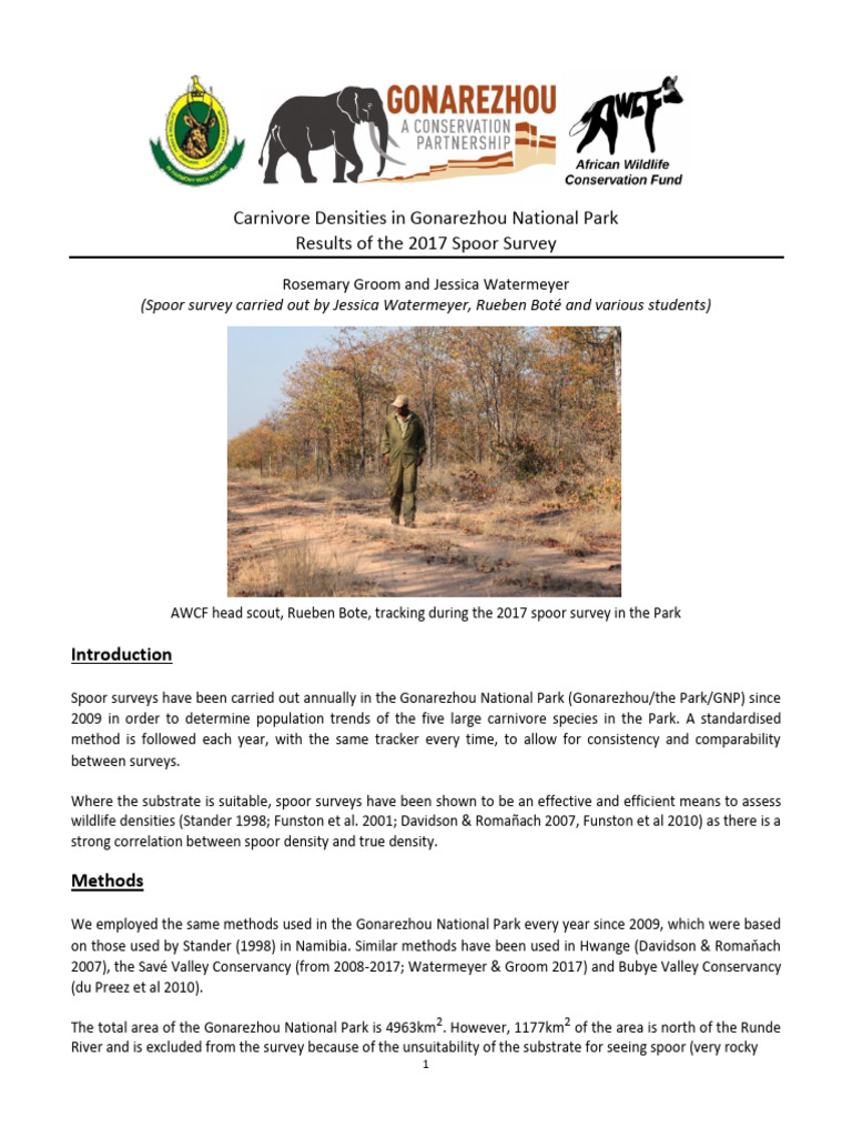 GNP Spoor Survey Report 2017 | PDF
