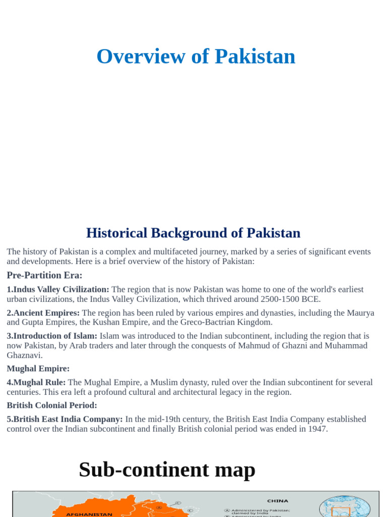 Overview of Pakistan Previous Year | PDF | Indus River | Pakistan