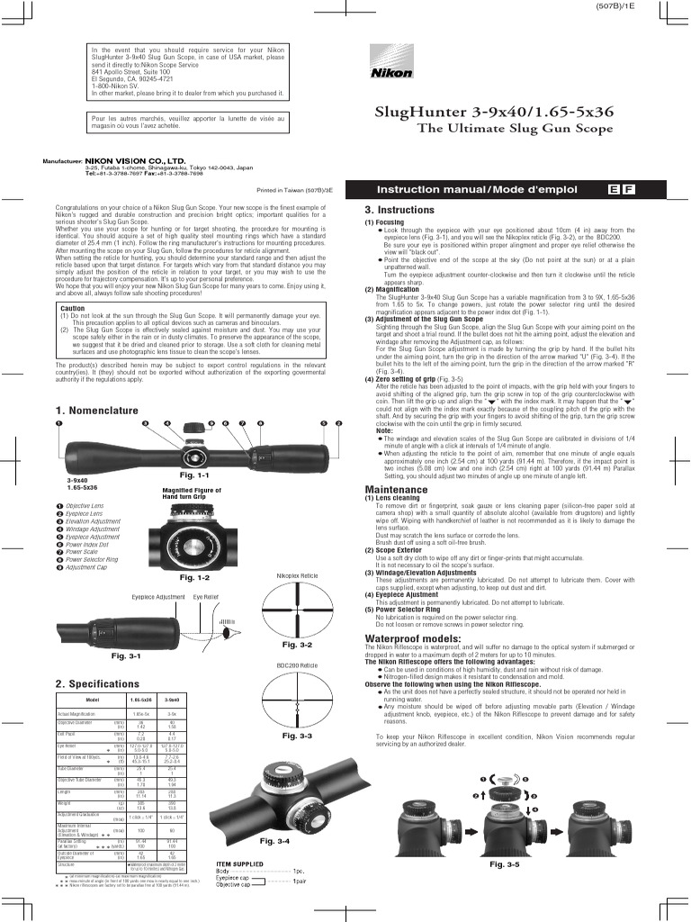 Advanced - User - and Client-Manual-7907 | PDF | Telescopic Sight | Optics