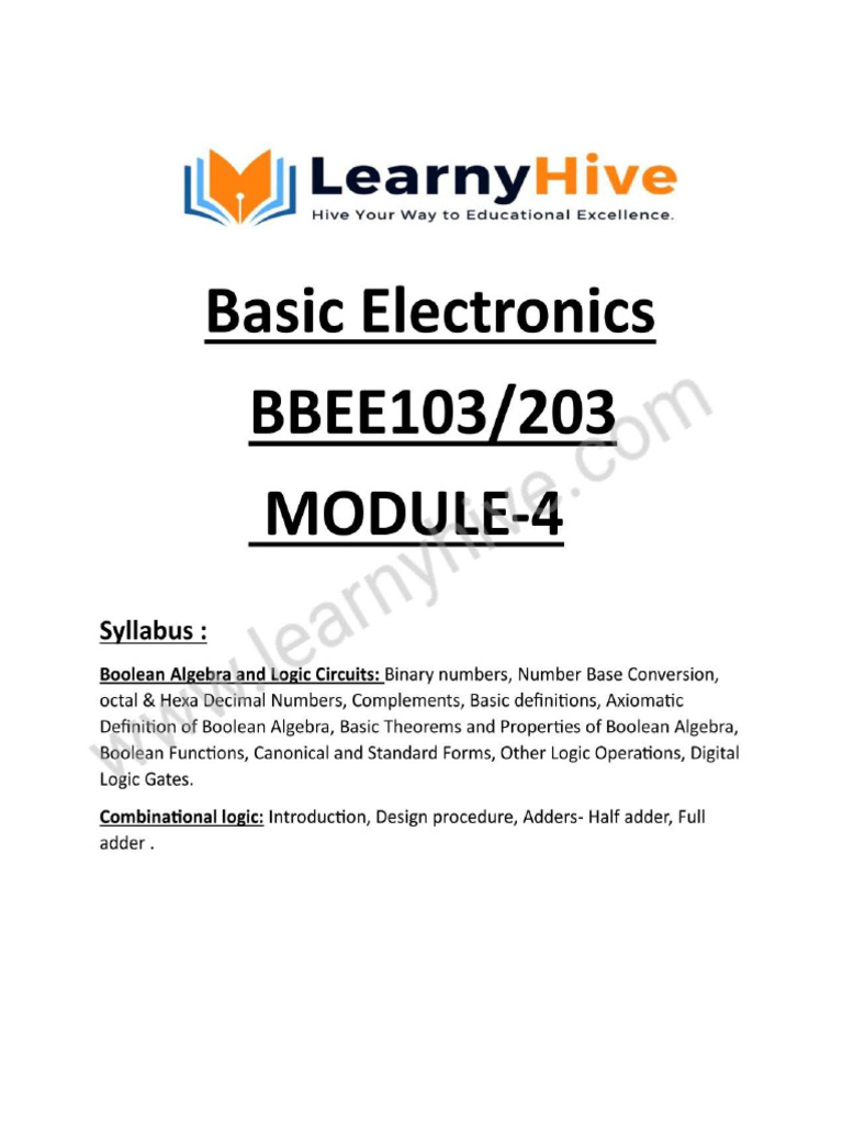 Module-4-Basic-electronics | PDF