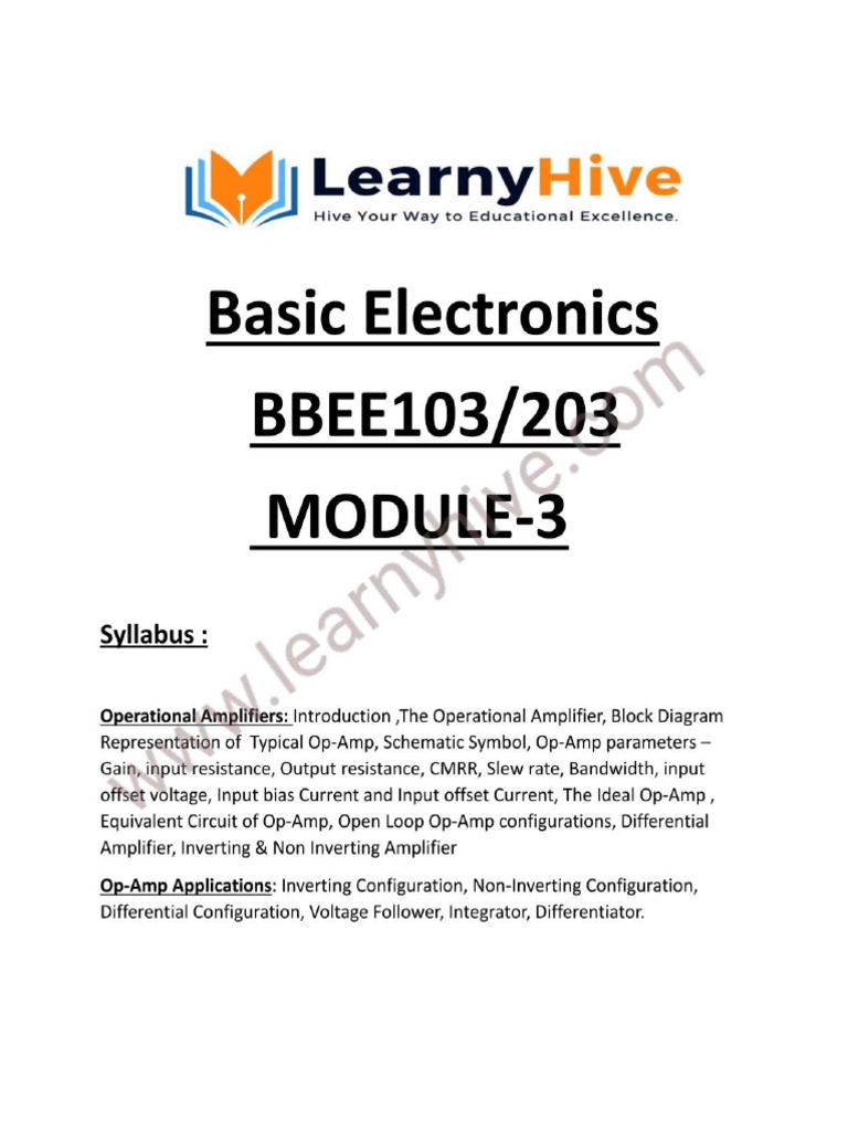 Module-3-Basic-electronics | PDF